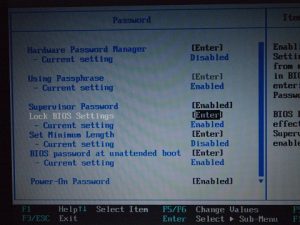 BIOSのスーパバイザパスワードを設定する！