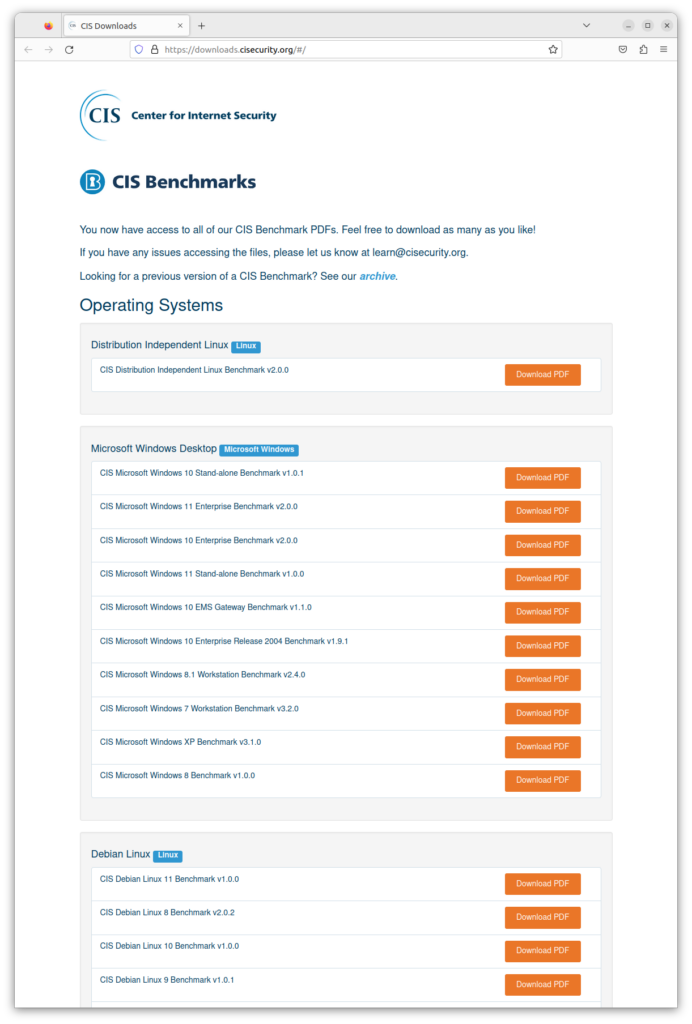 CIS Benchmarksのガイドを入手する！