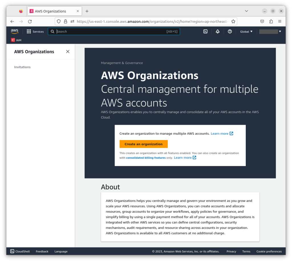 AWS Organizationsの利用を開始する！（Organizationの作成）