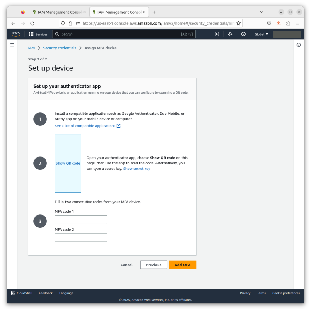 AWSのRootユーザのMFA認証を有効化する！