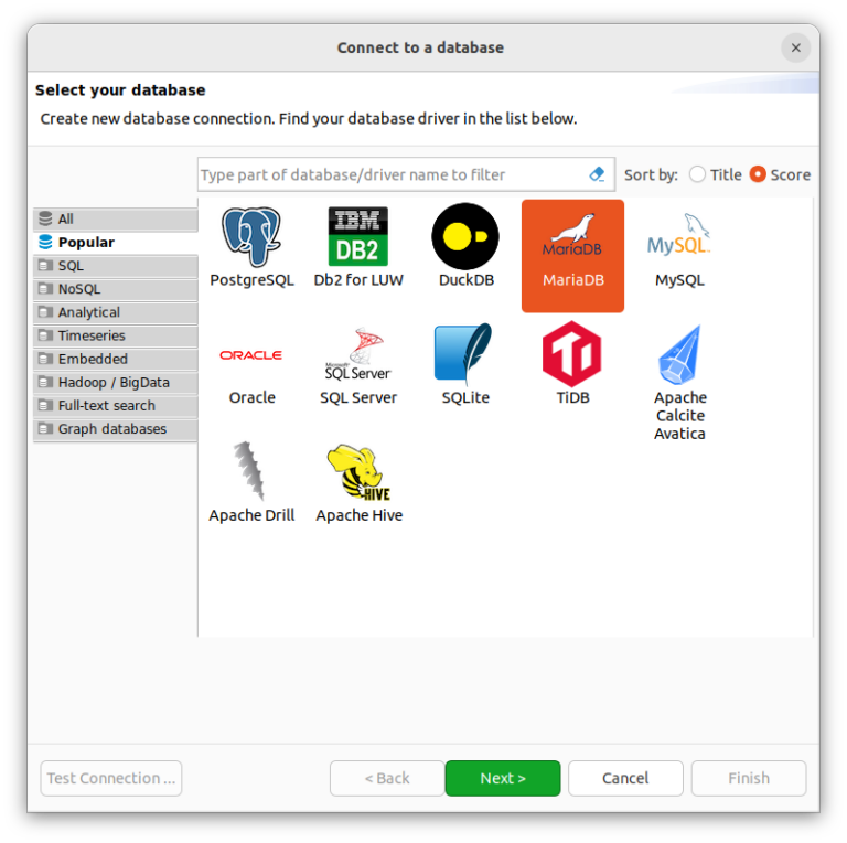 DBeaverを使用してMariaDBに接続する！
